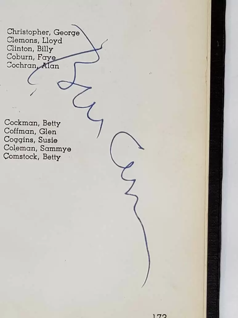 1963 Clinton SIGNED 1963 High School Yearbook