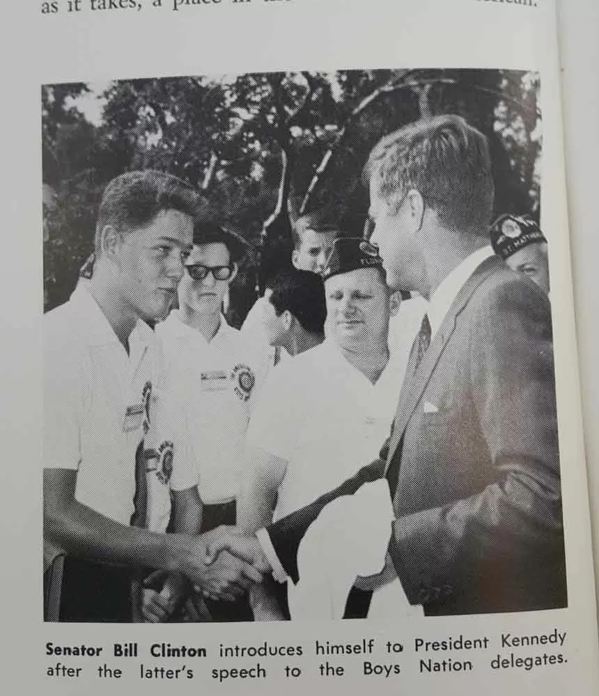 Bill Clinton High School Yearbook with JFK Photo and Autograph