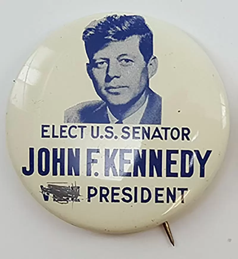 John F Kennedy 1956 For Vice President Campaign Button