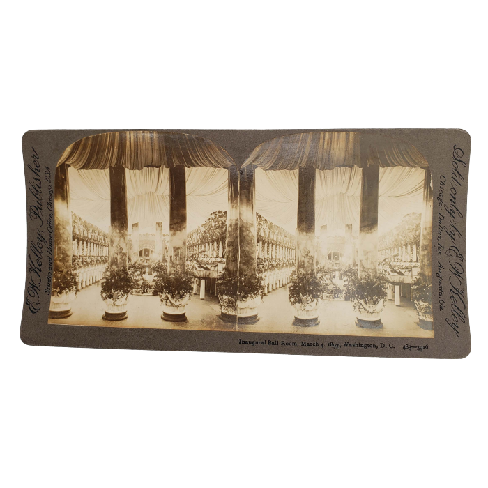 1897 William Mckinley Inaugural Ball Room Photograph Stereograph. With ...