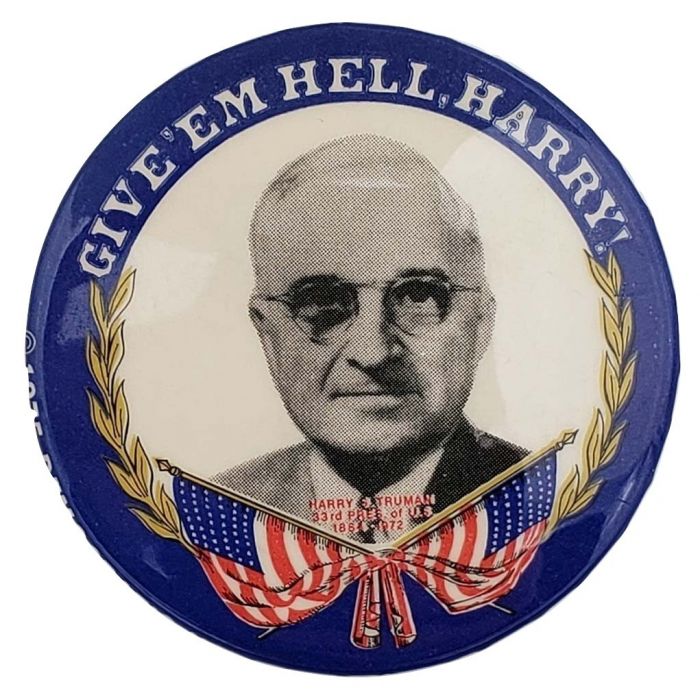 Give'em Hell Harry Democratic National Committee Button