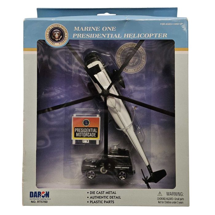 Marine One Presidential Helicopter& Secret Service Truck Daron Brand Model