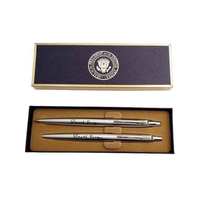 1980s Ronald Reagan Signature Pen With Presidential Seal Parker Arrow ...