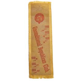 1888 "Unconditional Republican Club" Albany New York Campaign Ribbon.