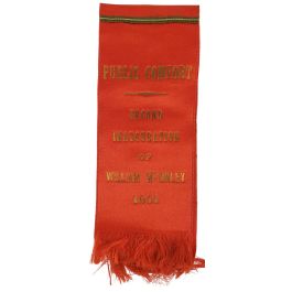 1901 William McKinley Second Inauguration Silk Ribbon. Bright colors ...