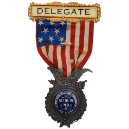 1904 Democratic Convention Delegate Badge - Alton B. Parker . Promoting ...