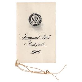 1909 Inaugural Ball Program