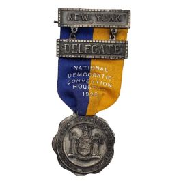 1928 Rare Democratic National Convention New York Delegate Badge.
