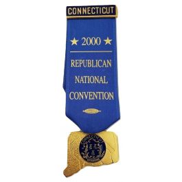 2000 Republican National Convention Badge Connecticut