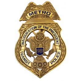 1981 Ronald Reagan Inaugural Metro Transit Police Badge