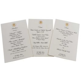 2009-10 Barack Obama White House Official Dinner & Luncheon Menus ...