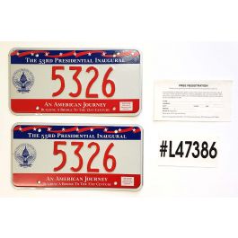 Bill Clinton 1997 Inaugural License Plate