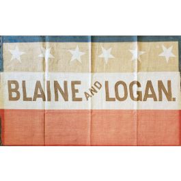 1884 James Blaine and John Logan Presidential Campaign Banner