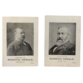 1888 Grover Cleveland vs Benjamin Harrison Pennsylvania Campaign Cards.