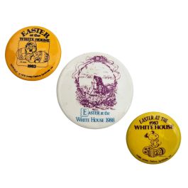 1980s Ronald Reagan White House Easter Snoopy & Garfield Event Buttons.