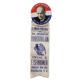 The Man of the Hour Eisenhower Button & Ribbon