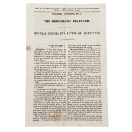 1864 George McClellan's Campaign Pamphlet vs Abraham Lincoln. Letter of ...