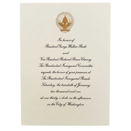 2001 George Bush Inauguarl Parade Invitation