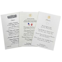 2005-2008 George W Bush White House 3 Different Dinner & Luncheon Menus.