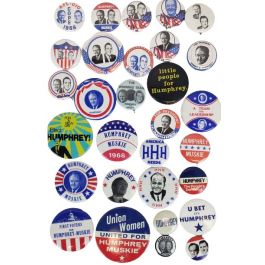 Humphrey Muskie 1968 Campaign Collectible Button Collection