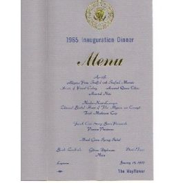 1965 Inauguration Dinner Menu Program