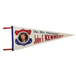John F Kennedy 35th President Felt Pennant