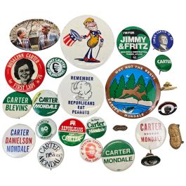 Jimmy Carter Campaign Button & Pin Collection - 24 Different. Nice ...