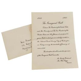 This is the original invitation to the Inaugural Ball for John F ...