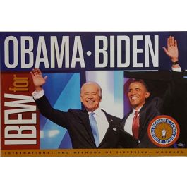 Barack Obama Union IBEW Campaign Poster