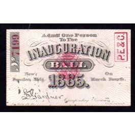 1885 Inauguration Ball Ticket