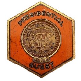 Rare Original Presidential Guest Pin Richard Nixon 1972