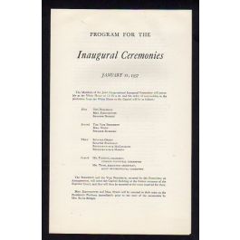 Eisenhower Nixon Inaugural Ceremonies Program