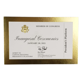 Joe Biden and Kamala Harris Authentic Inaugural Cermonies Ticket For ...
