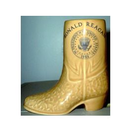 Ronald Reagan Ceramic Cowboy Boot