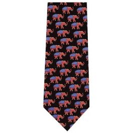 Republican Elephant Silk Tie
