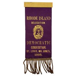 1888 Scarce Democratic National Convention Rhode Island Delegation ...