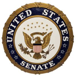 United States Senate Mahogany Wall Plaque
