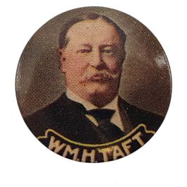 1908 William Taft Campaign Color Portrait Button