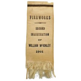 1901 Scarce William McKinley Second Inauguration Floor & Promenade Silk ...