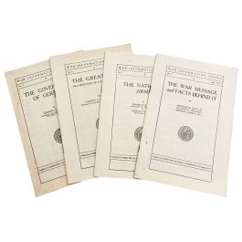 1917 WWI Woodrow Wilson War Information Series - Committee on Public ...